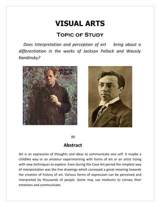 Extended Essay Visual Arts 2012 | DOC