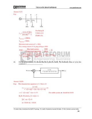 Ee Gate 14 Paper 01 Pdf Physics Science
