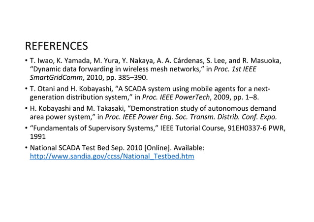 A SCADA System Using Mobile Agents for a Next-Generation Distribution System | PPT