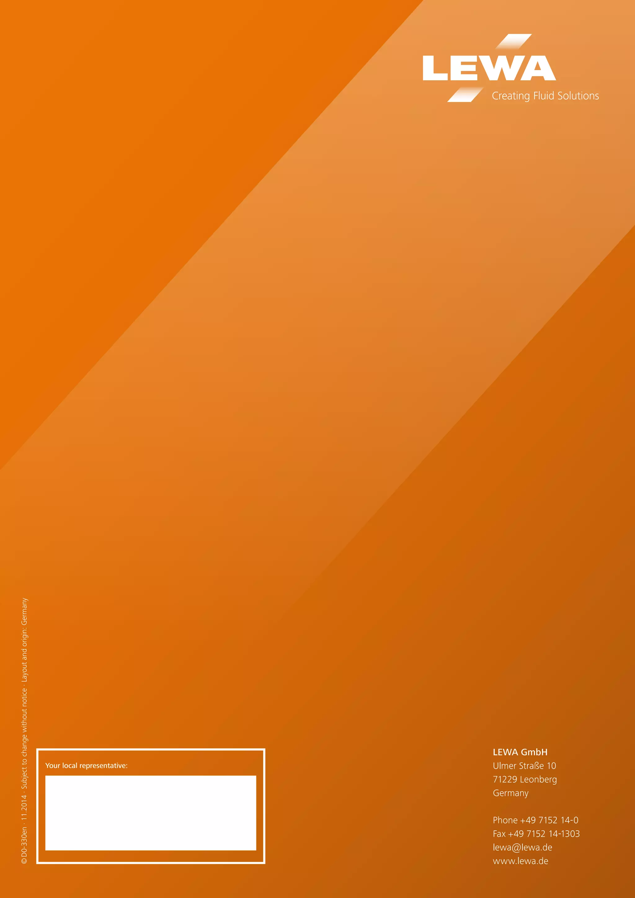 LEWA_Overview of Product Portfolio | PDF