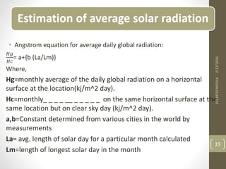 solar radiation measurement vivek singh | PPTX