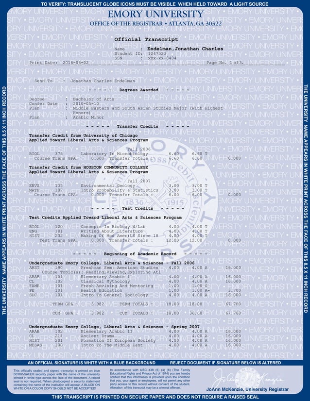Emory Transcript | PDF