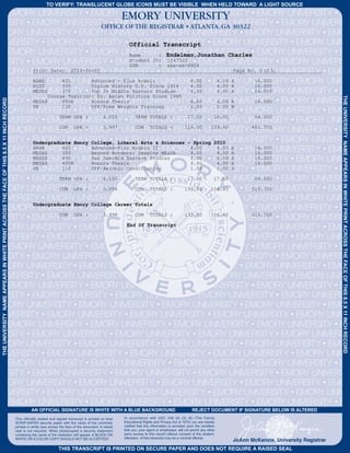 Emory Transcript | PDF