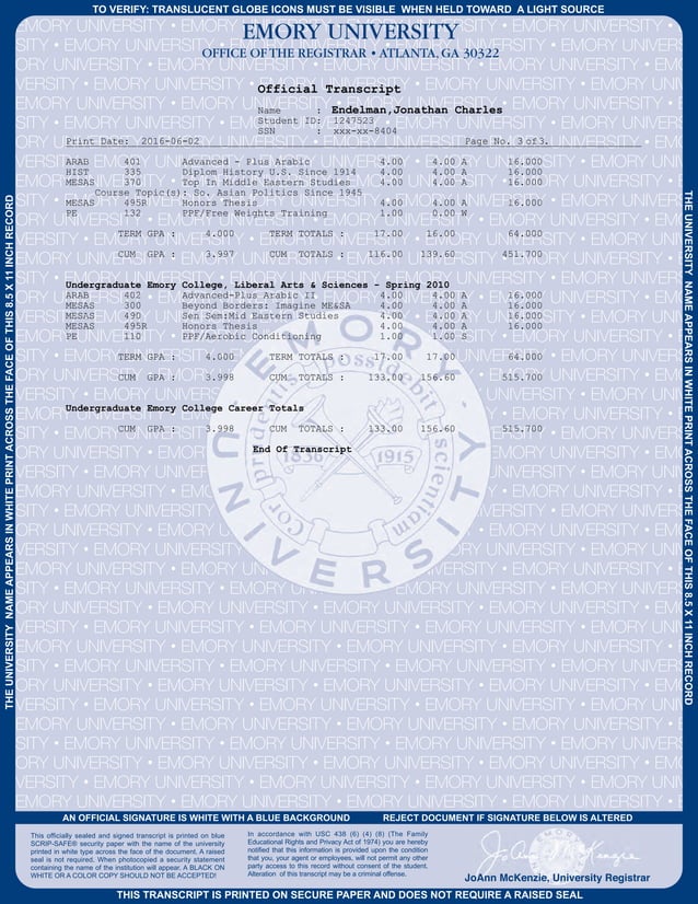 Emory Transcript | PDF