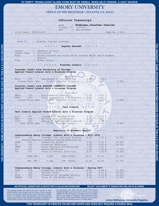 Emory Transcript | PDF