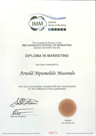IMM DIPLOMA | PDF