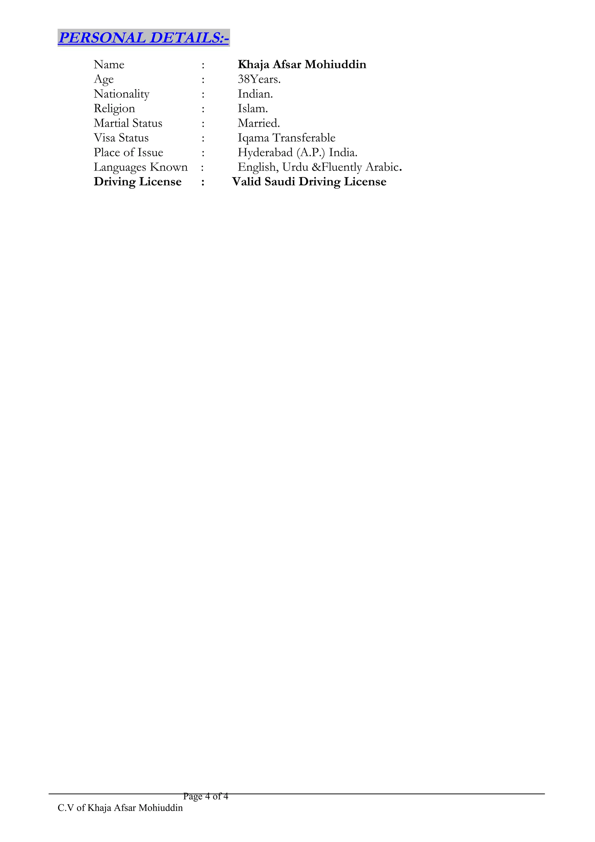 Afsar_CW FTTH & OSP Senior Engineer-Resume | PDF