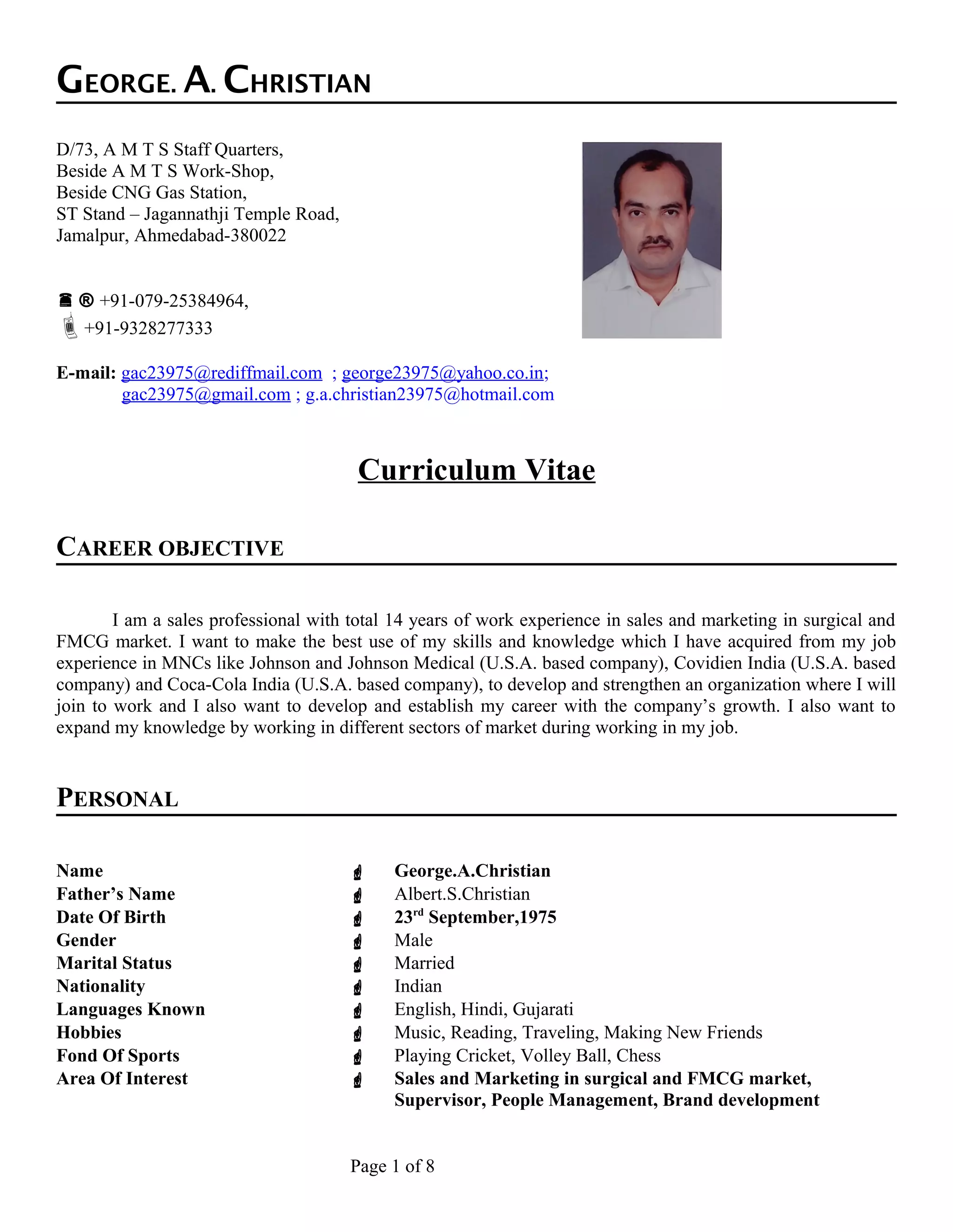 george_resume-Dec 2015-updated | DOC