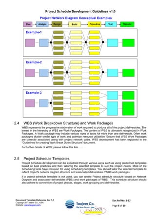 Project Schedule Development Guidelines | DOC