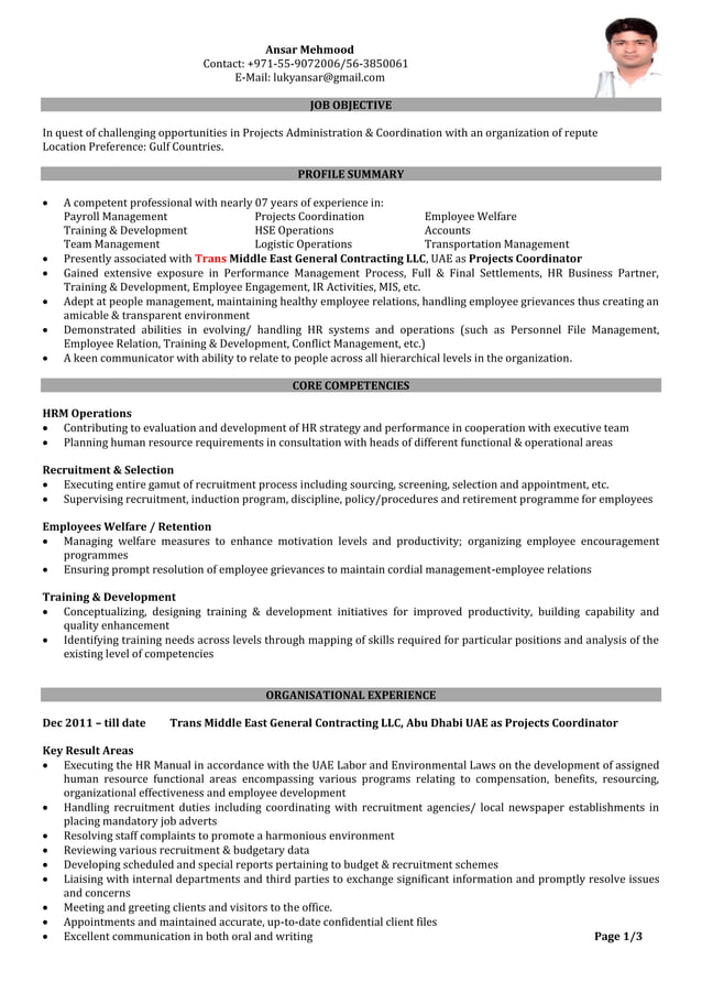 Ansar Updated CV | PDF