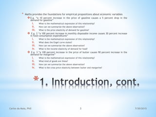 Maths in Economic Theory, basic mathematical and quantitative concepts ...