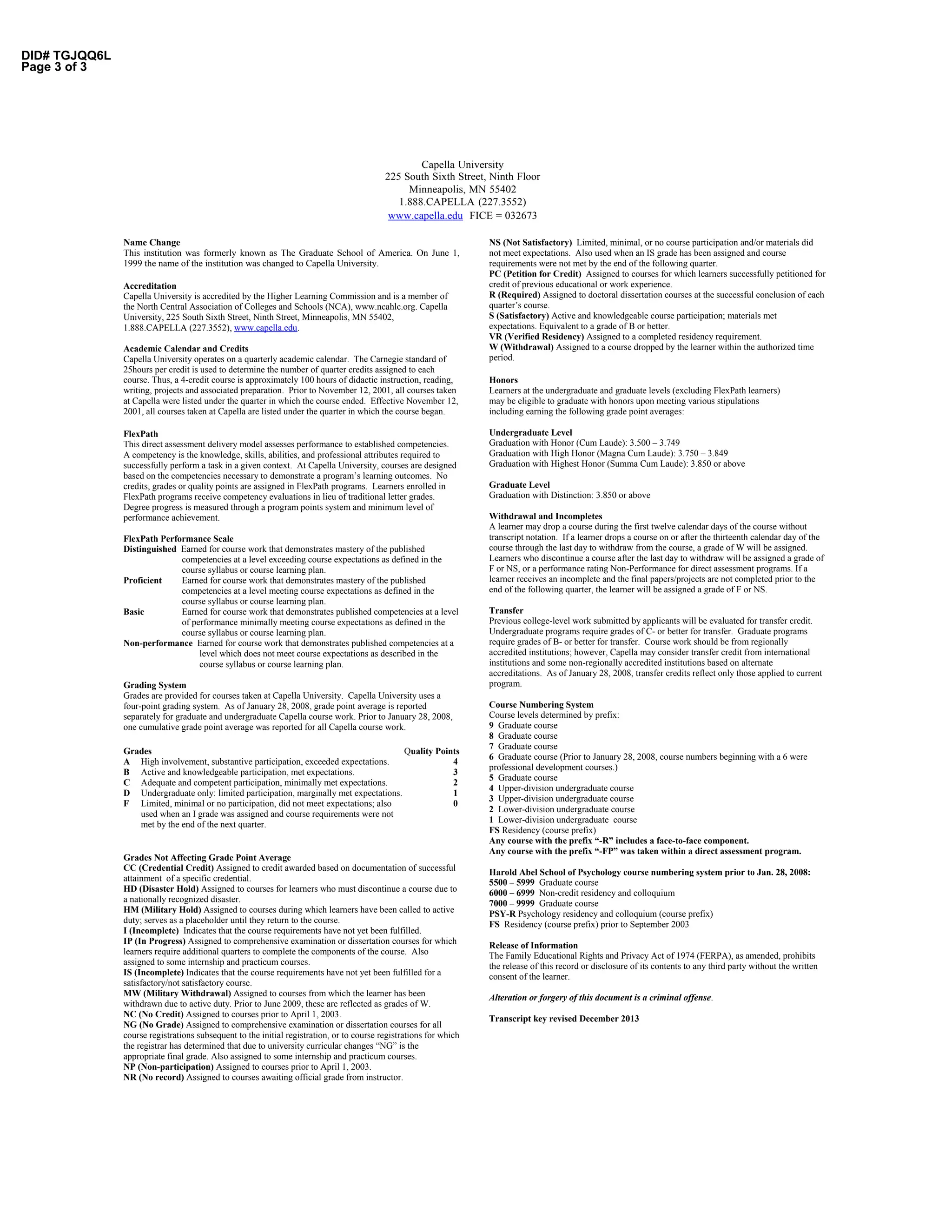 Capella-Transcript | PDF