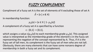 FUZZY COMPLEMENT | PPTX