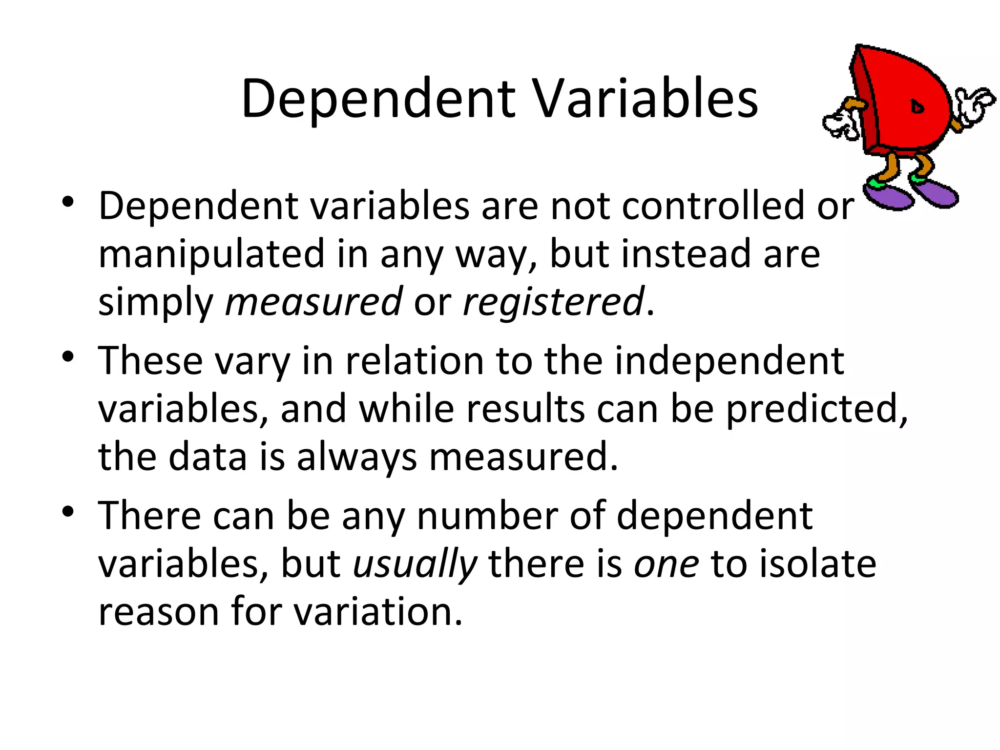 Independent and Dependent Variables | PPT