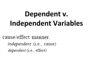 Independent and Dependent Variables | PPT
