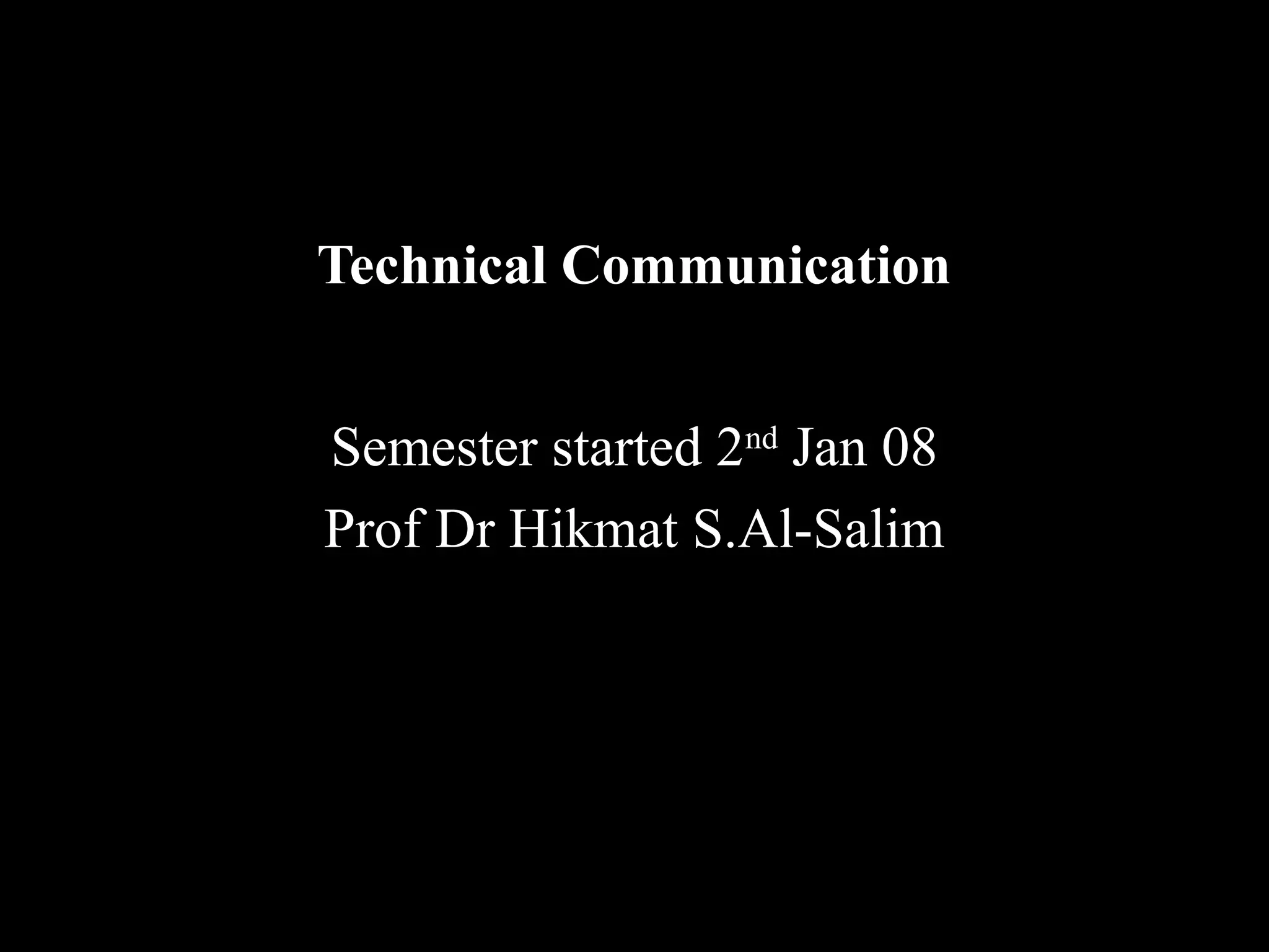 Technical Communication | PPT