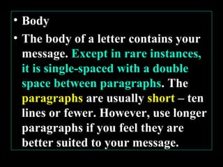 Letter Format | PPT