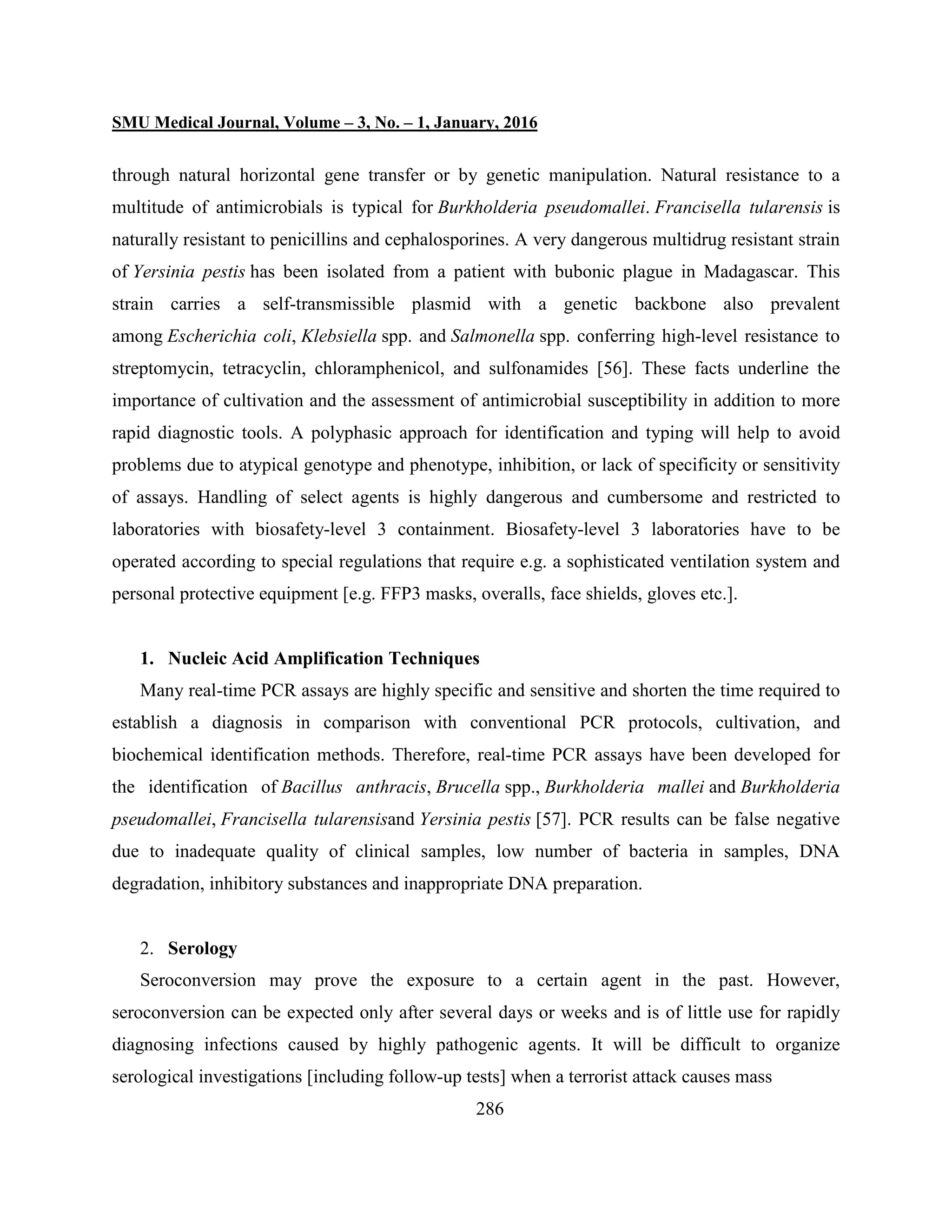 MICROBIAL FORENSICS- SMU MEDICAL JOURNAL | PDF