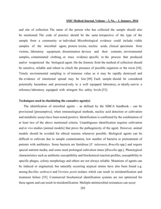 MICROBIAL FORENSICS- SMU MEDICAL JOURNAL | PDF
