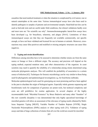 MICROBIAL FORENSICS- SMU MEDICAL JOURNAL | PDF
