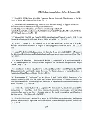 MICROBIAL FORENSICS- SMU MEDICAL JOURNAL | PDF
