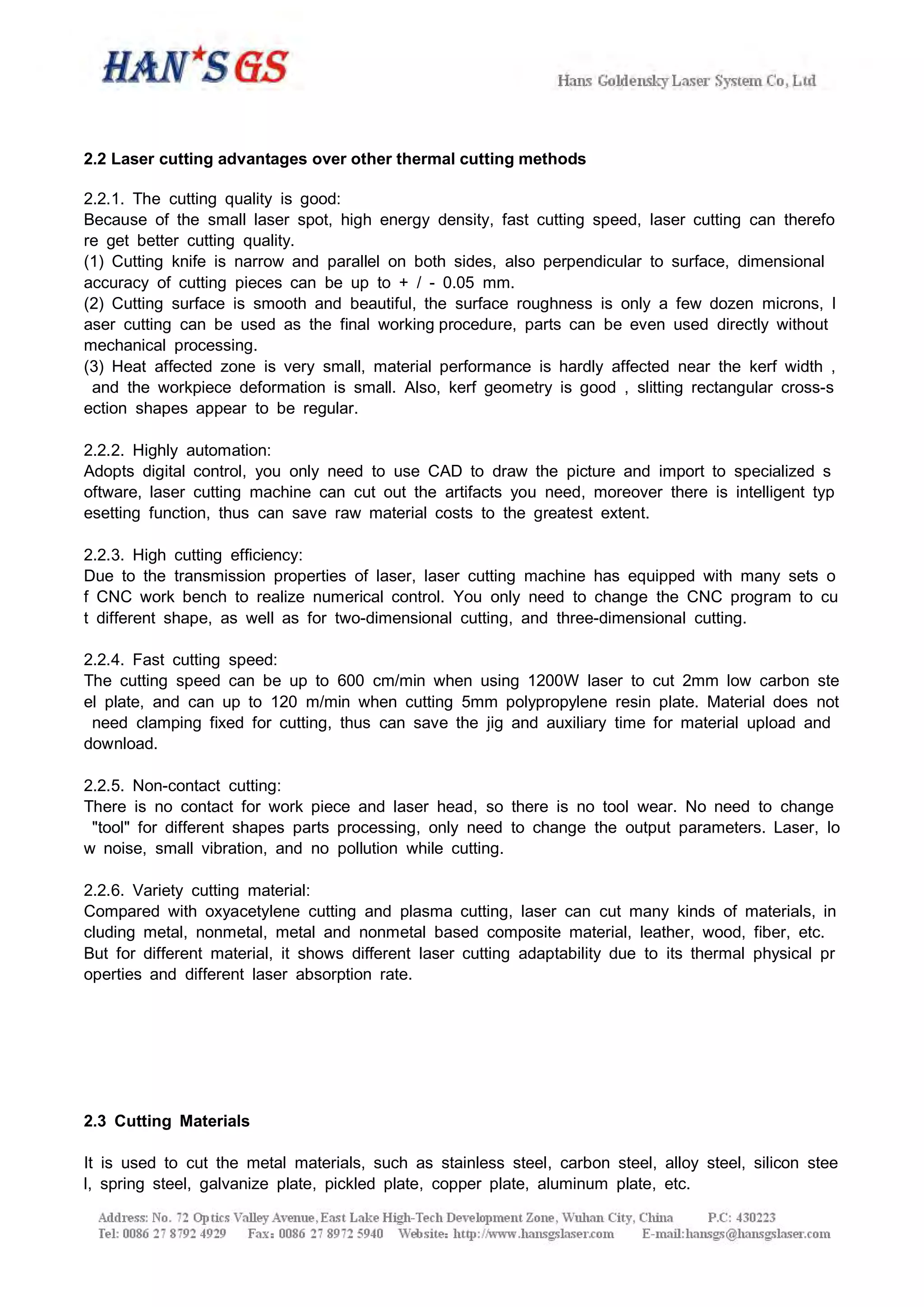 GS-LFD3015 Fiber Laser Cutter Techinical Solution | PDF