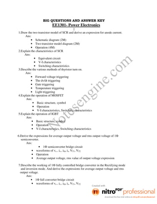 power electronics (Study Materials) | PDF | Consumer Electronics ...