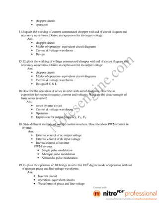 power electronics (Study Materials) | PDF | Consumer Electronics ...