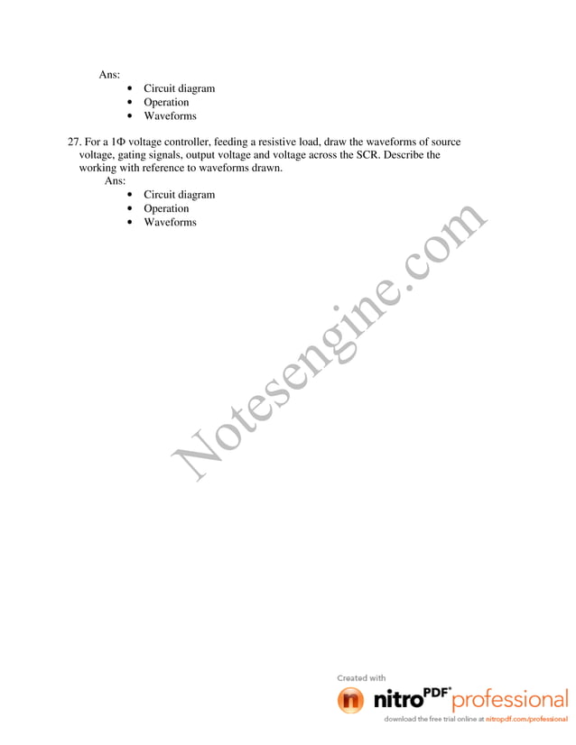 power electronics (Study Materials) | PDF