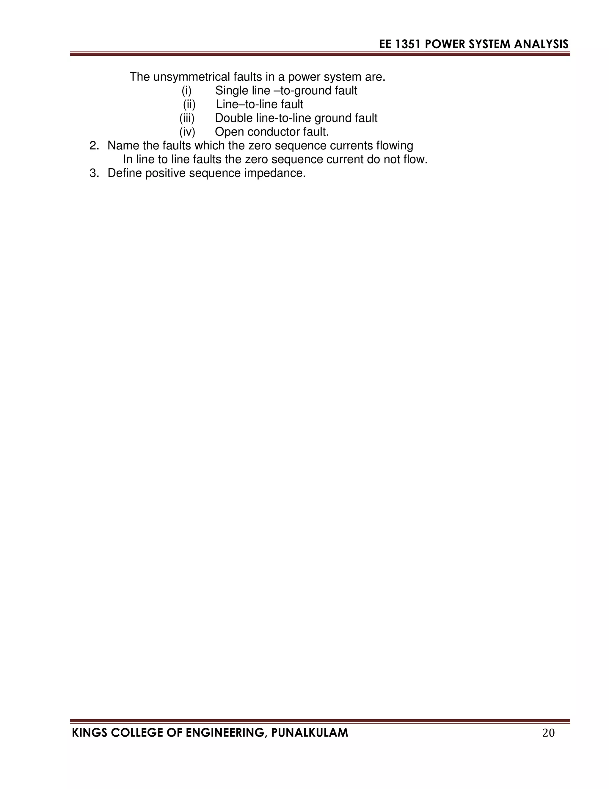 Ee 1351 power system analysis | PDF