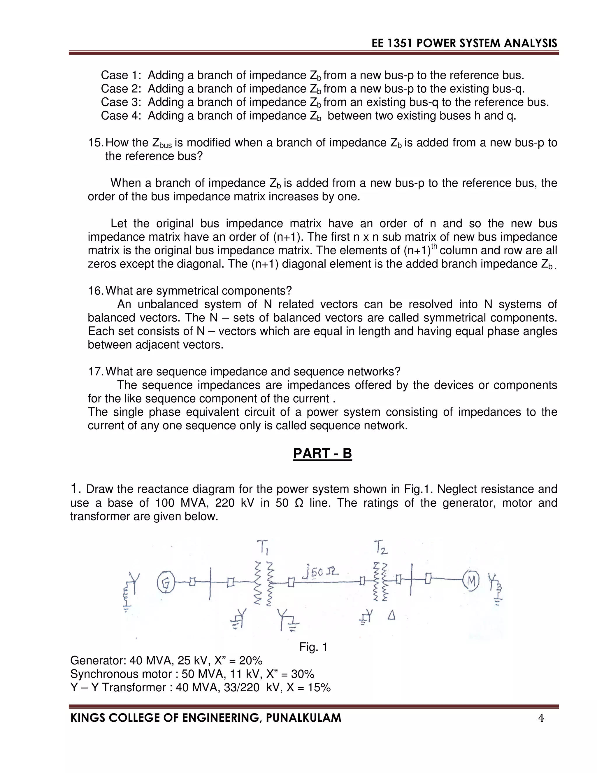 Ee 1351 power system analysis | PDF