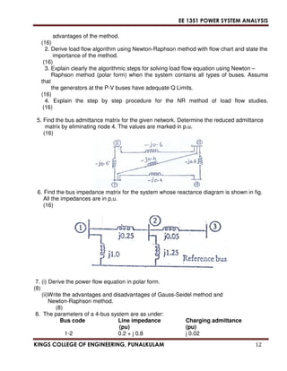 Ee 1351 power system analysis | PDF