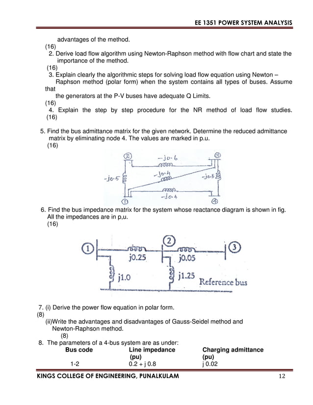 Ee 1351 power system analysis | PDF | Science