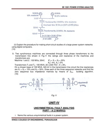 Ee 1351 power system analysis | PDF