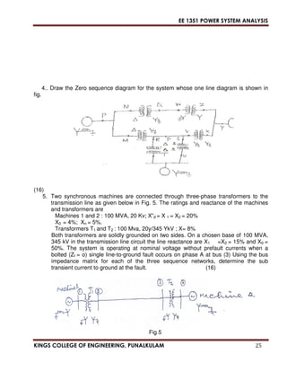 Ee 1351 power system analysis | PDF