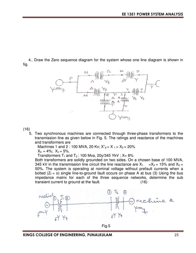 Ee 1351 power system analysis | PDF | Science
