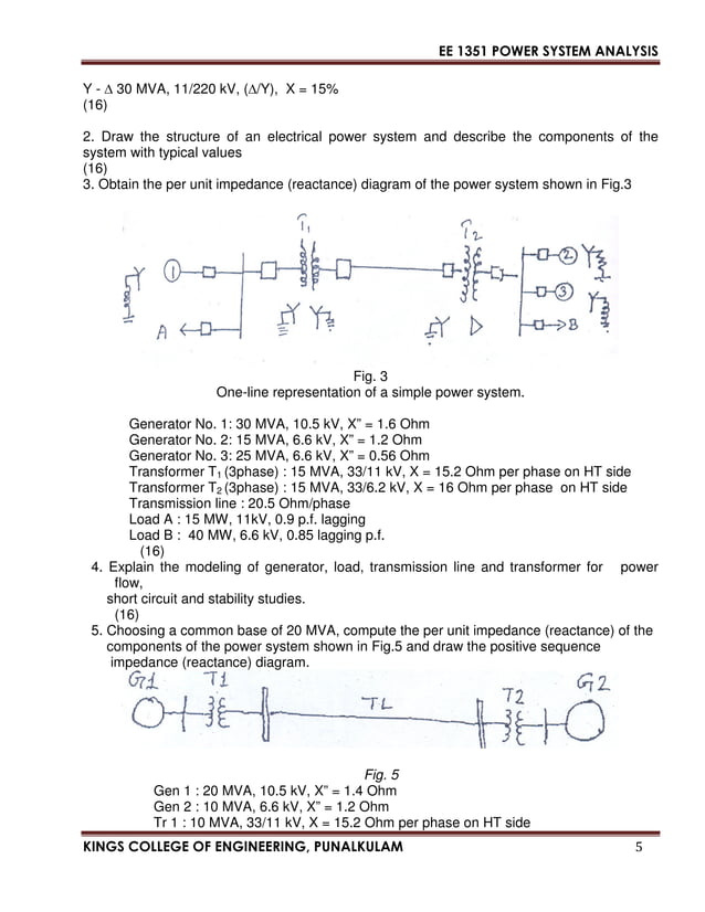 Ee 1351 power system analysis | PDF | Science