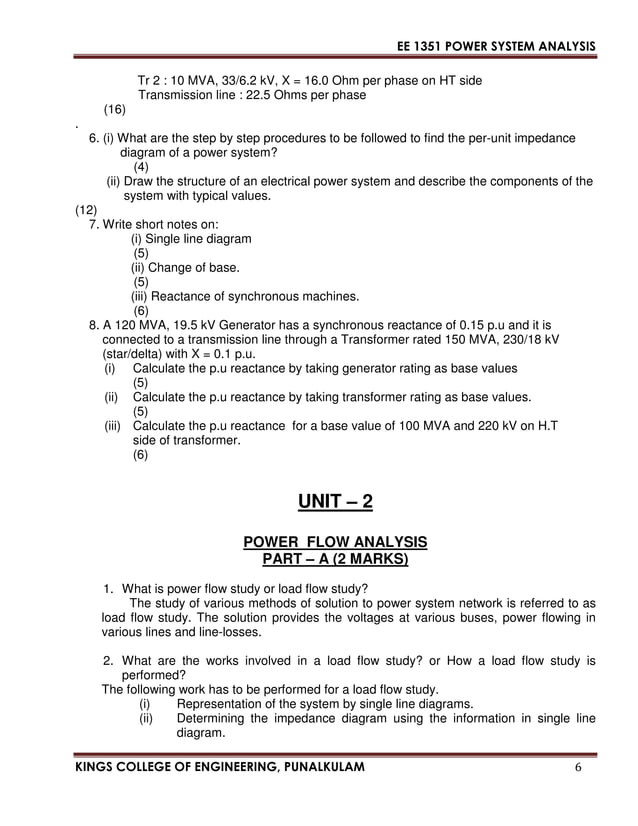 Ee 1351 power system analysis | PDF | Science