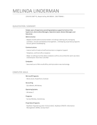 Melinda Linderman Resume | DOCX