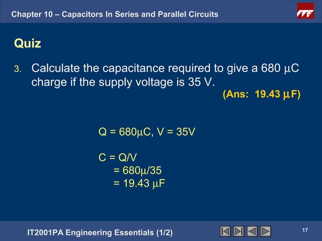 Ee1 chapter10 capacitors_inseriesparallel | PPT