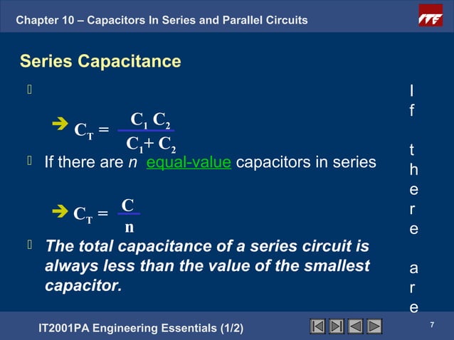 Ee1 chapter10 capacitors_inseriesparallel | PPT