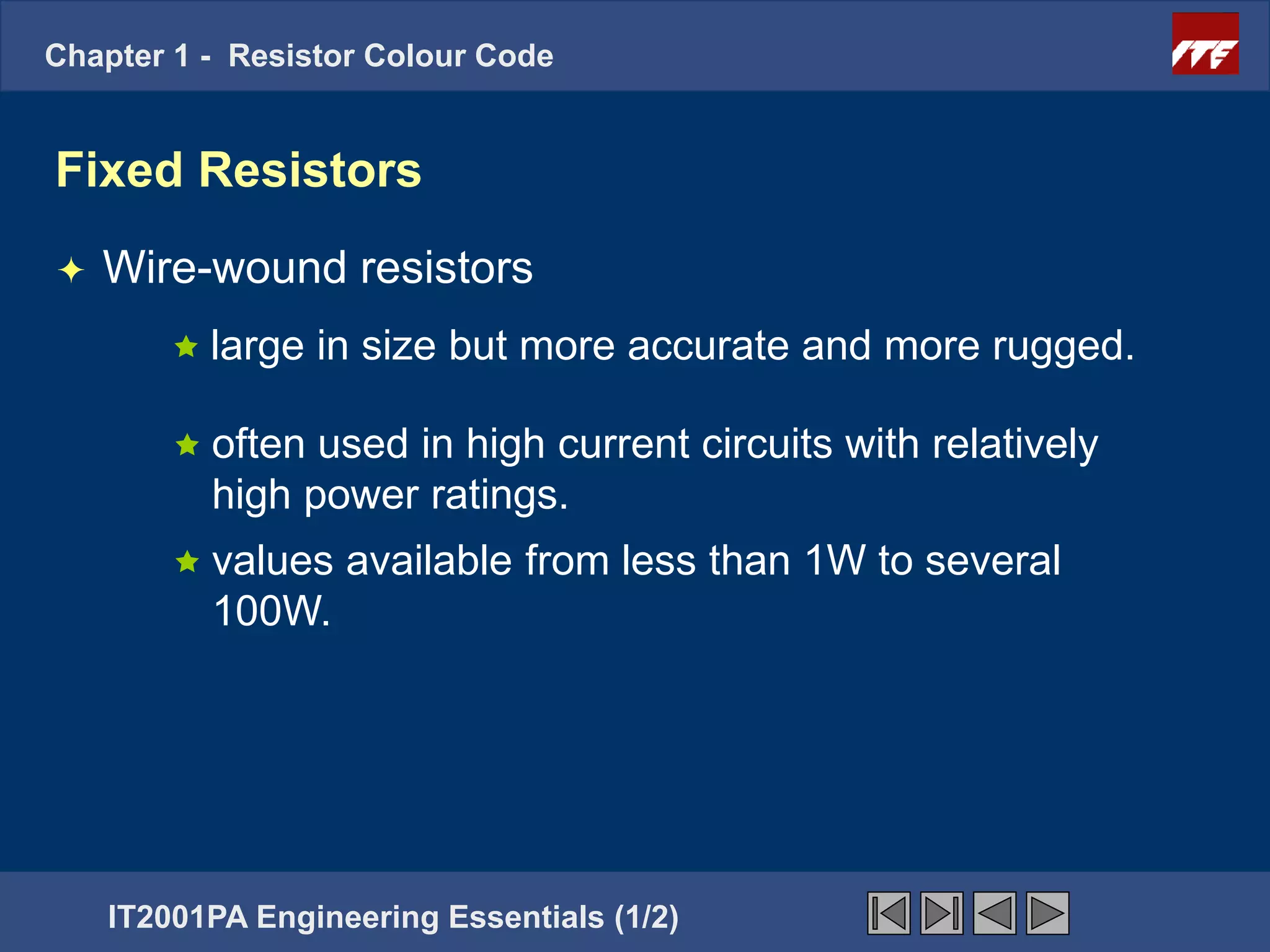 Chapter1 - Resistors color coding | PDF