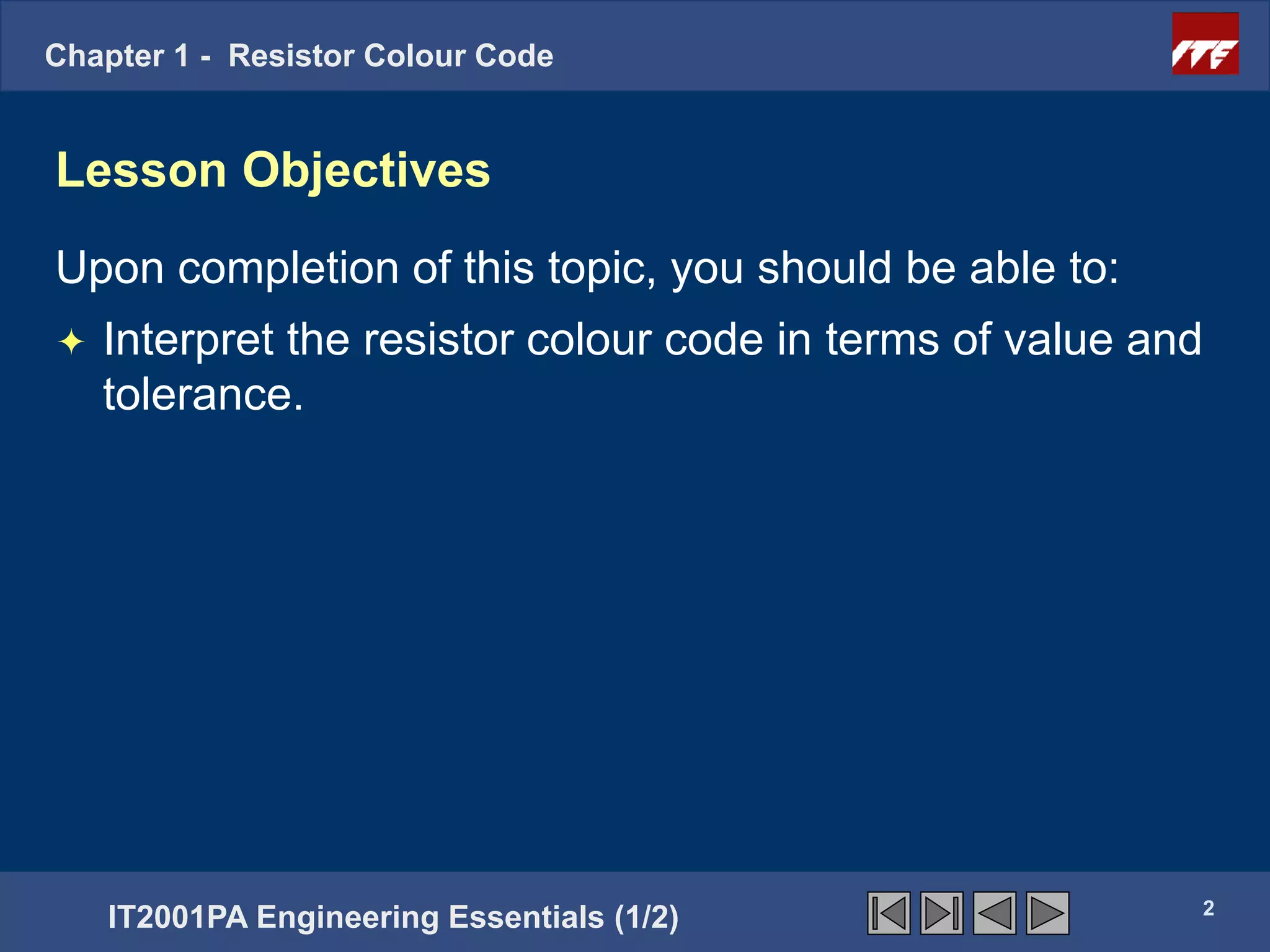 Chapter1 - Resistors color coding | PDF