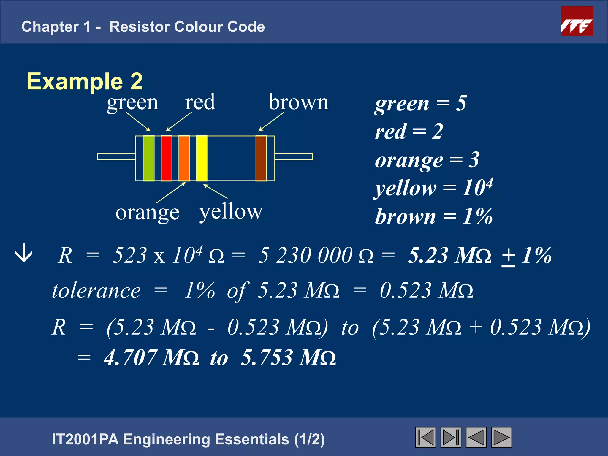 Chapter1 - Resistors color coding | PDF