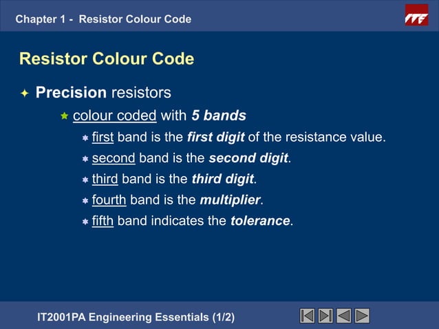 Chapter1 - Resistors color coding | PDF | Consumer Electronics | Technology & Computing