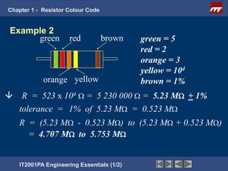 Chapter1 - Resistors color coding | PDF