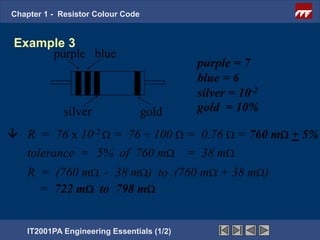 Chapter1 - Resistors color coding | PDF