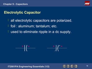 Ee1 chapter9 capacitors | PPT