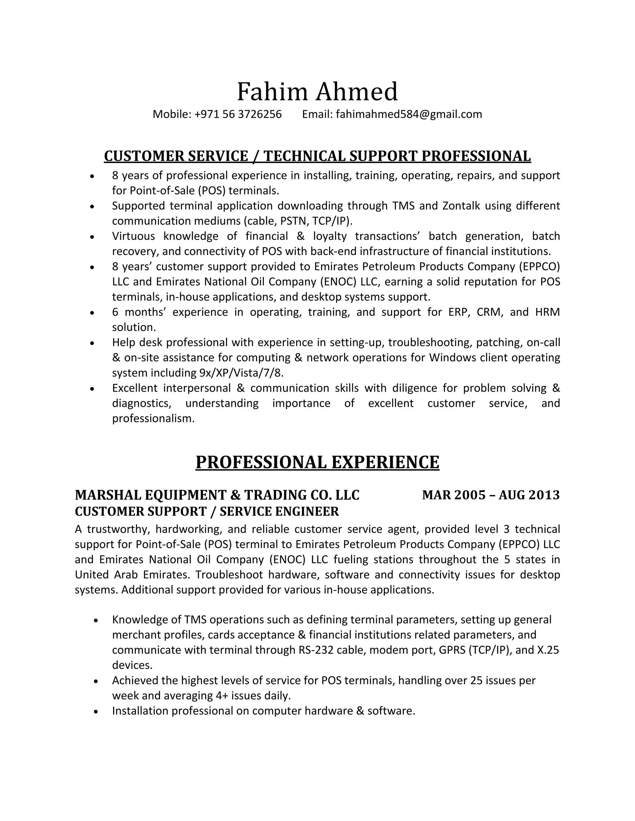 Fahim Ahmed - Resume | PDF