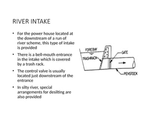 Types of intake structures used in water supply engineering | PPTX